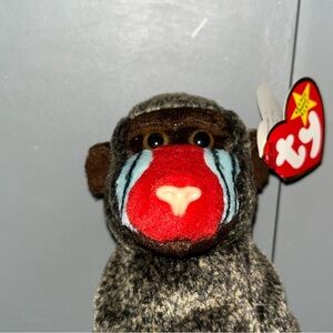 Ty | Toys | 325mix Ty Beanie Baby Cheeks The Baboon Retired 999 Nwt ...